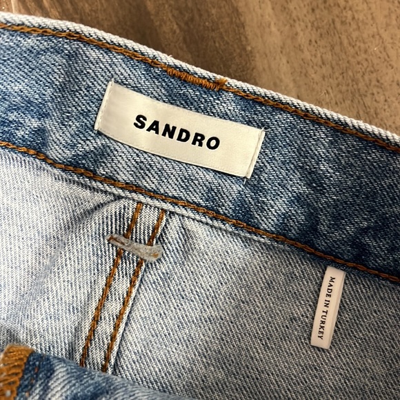 Sandro | Jeans | Nwt Sandro Faded Denim Jeans Bleu Jean Clai Size 34 | Poshmark